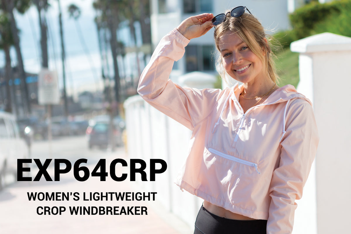 Women's Lightweight Crop Windbreaker - Independent Trading Co ...