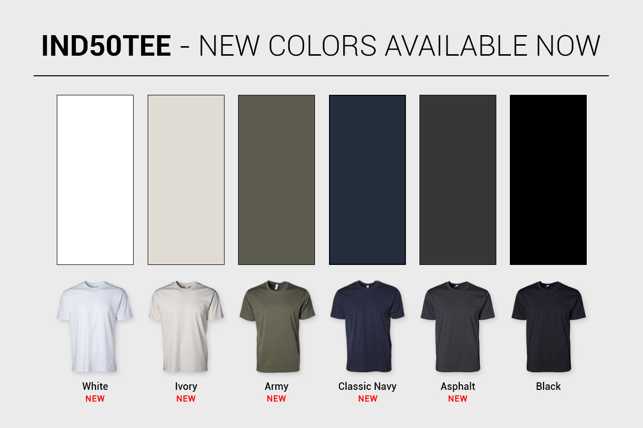 New Colors Available: IND50TEE LUX Interlock Heavyweight T-Shirt ...