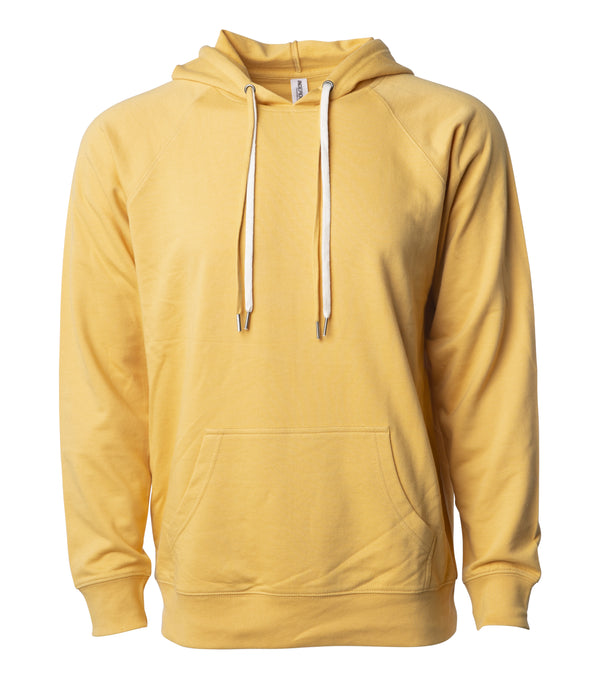 Unisex Lightweight Loopback Terry Hooded Pullover | Independent Trading ...