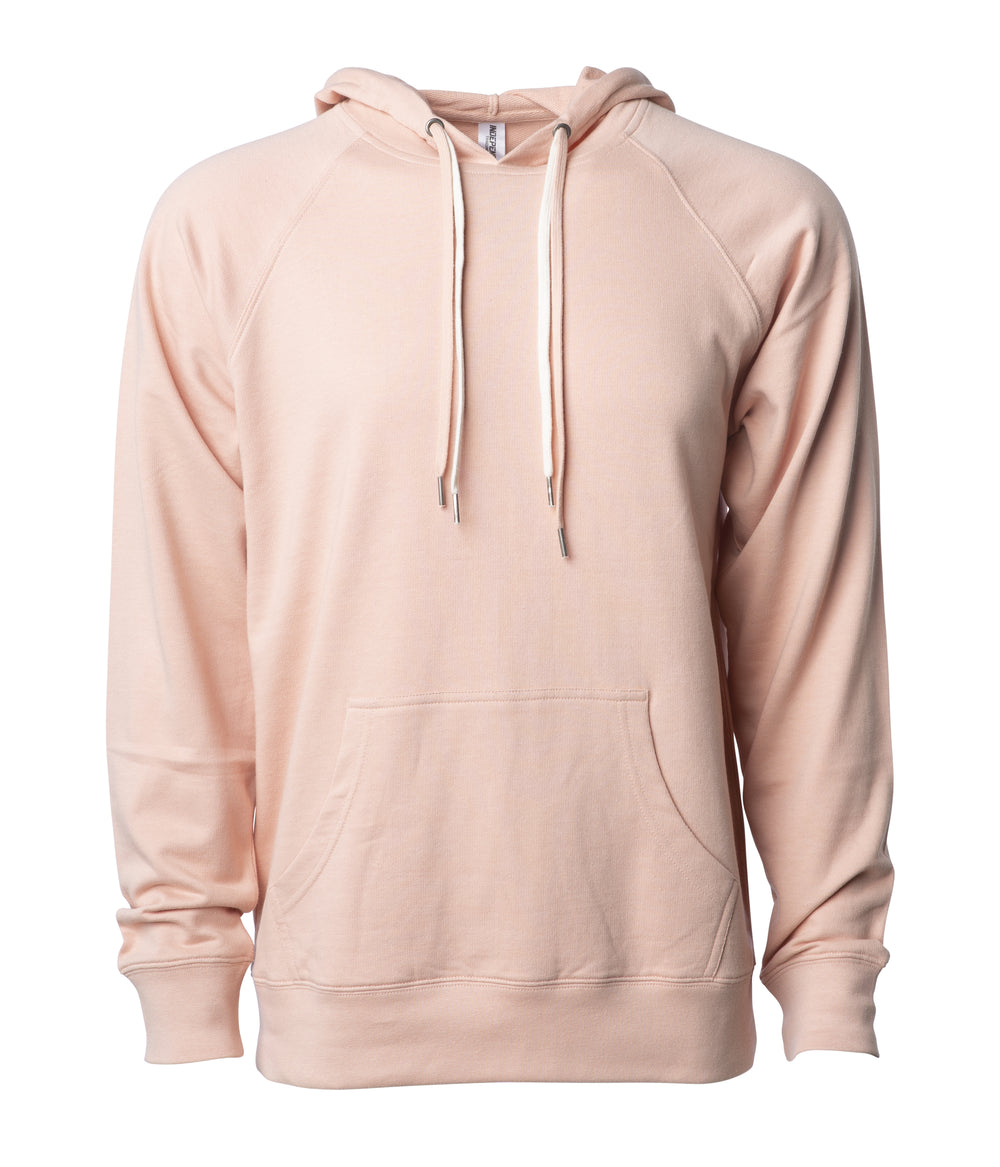 Unisex Lightweight Loopback Terry Hooded Pullover | Independent Trading ...