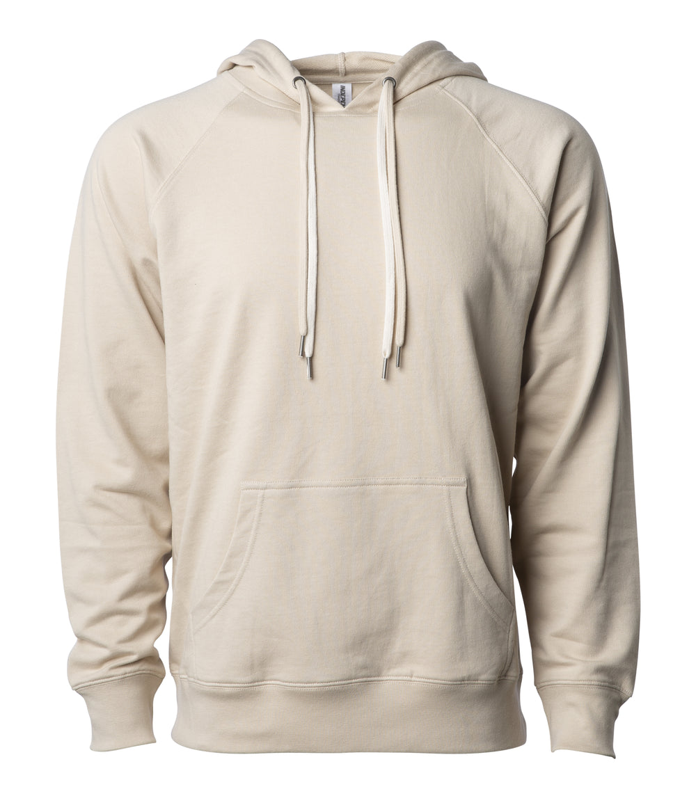 Unisex Lightweight Loopback Terry Hooded Pullover | Independent Trading ...